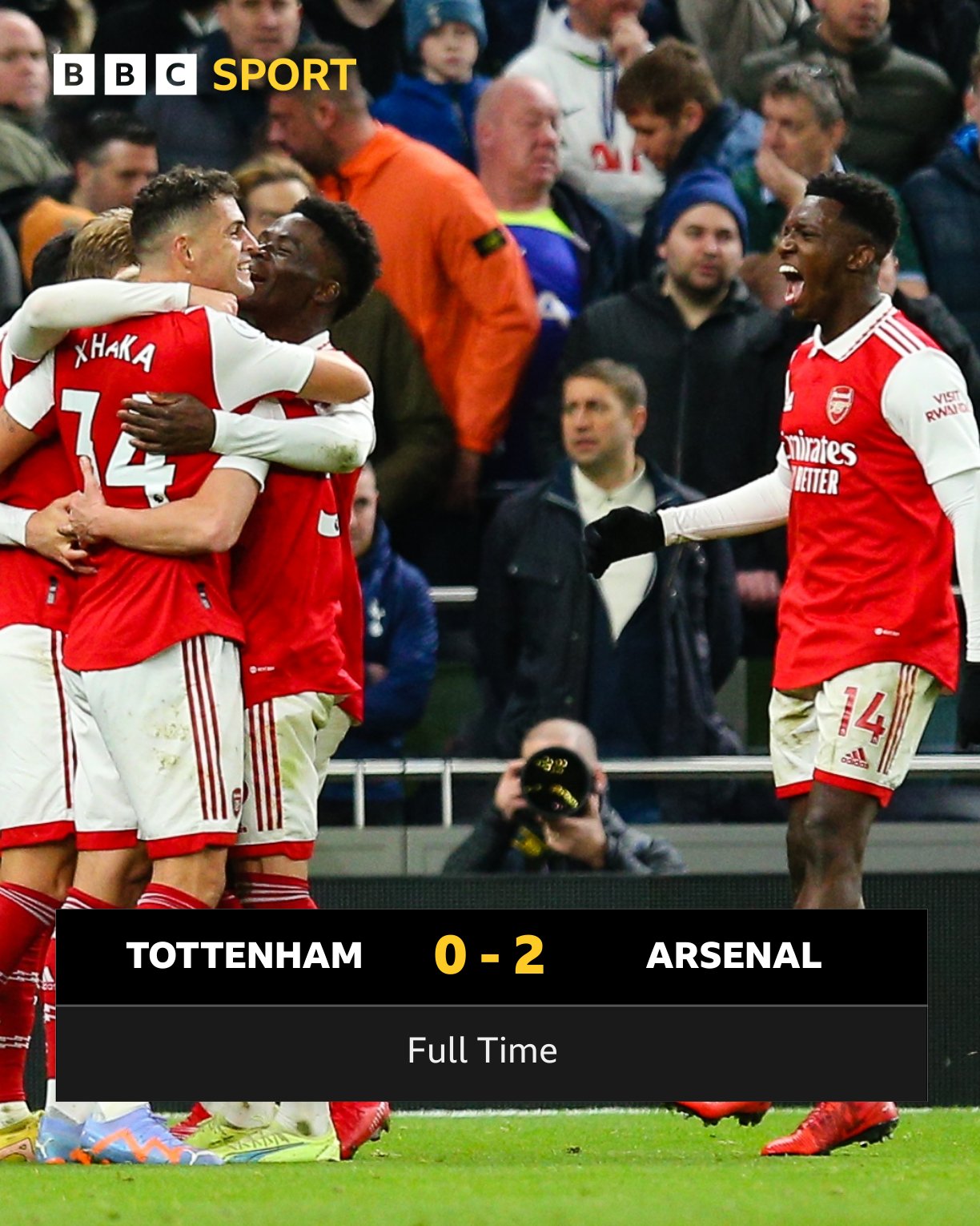BBC Sport on Twitter: "FT: Tottenham 0-2 Arsenal The Gunners win an away north London derby ...