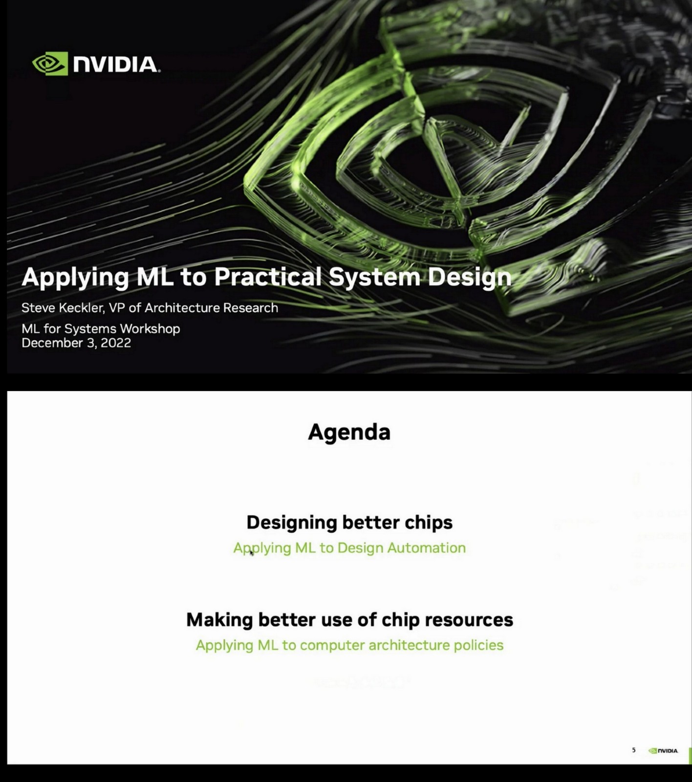 OGAWA, Tadashi on Twitter: "=> "Applying ML to Practical System Design", Steve Keckler, NVIDIA ...