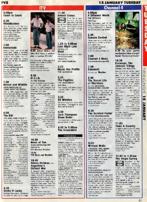 Graeme Wood on Twitter: "TV📺15/1/91 ITV 4.40:Children's Ward 5.10:Home and Away 5.40:News 6.0 ...