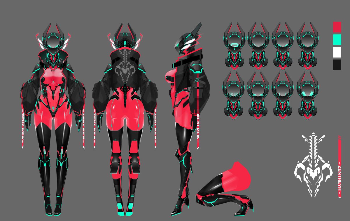 Zentreya V1.2 Cyber-Legs Enhanced vers. After a small upgrade and blue ...