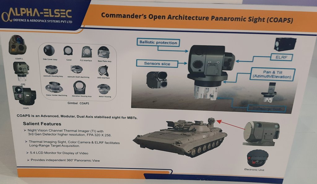 Adithya KM on Twitter: "ADTL Alpha-Elsec Commander's Open Architecture Panaromic Sight (COAPS)"