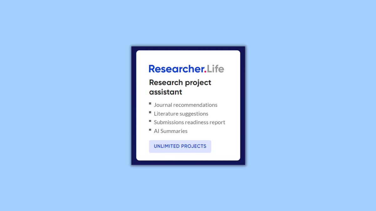 Researcher(dot)Life offers a whole set of really powerful tools for ...