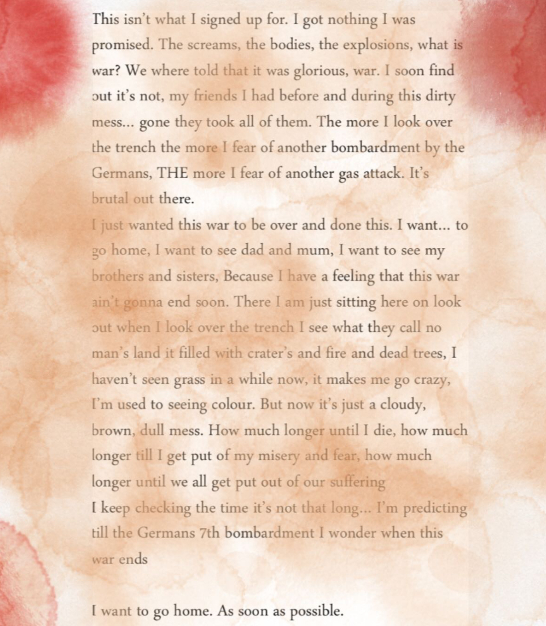 Creative Diary Entries