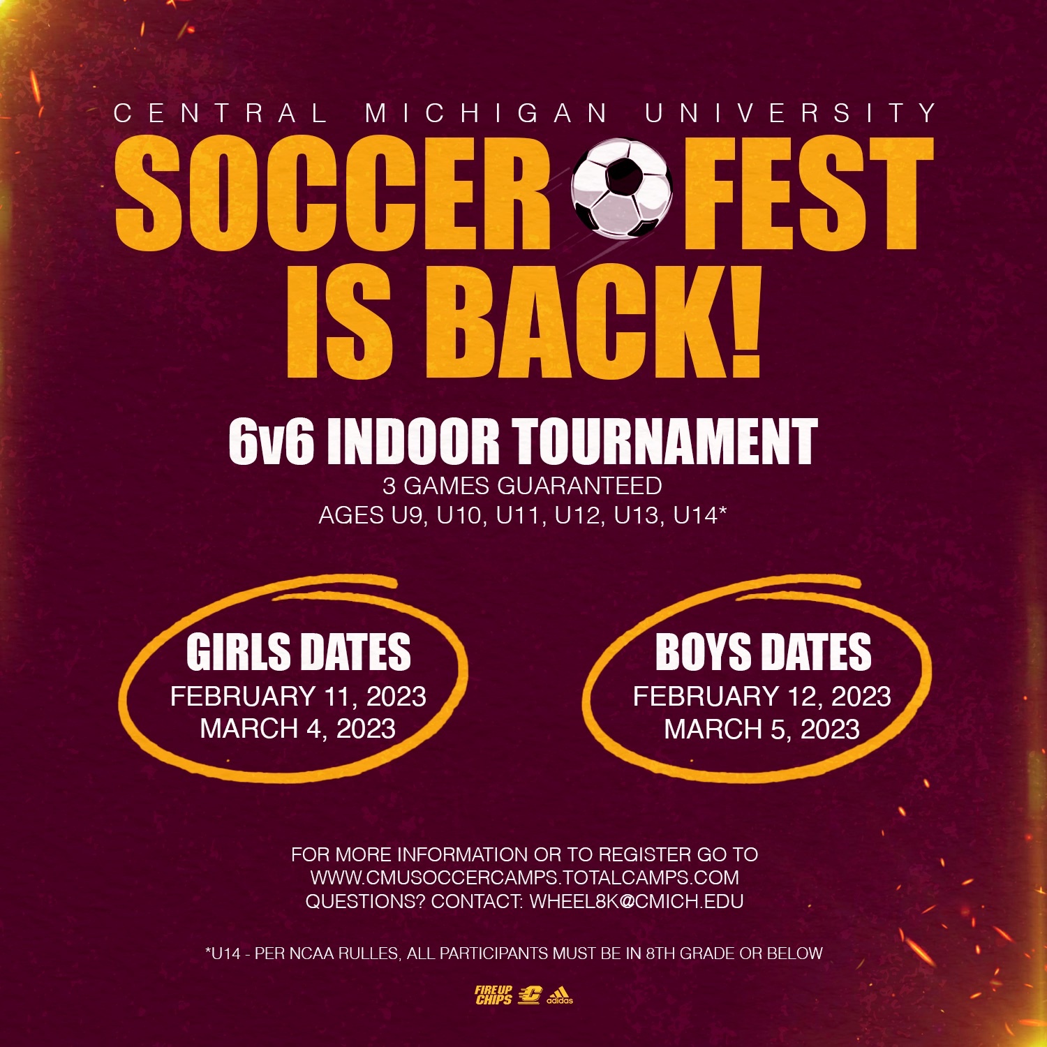 Cmu Womens Soccer On Twitter Only 2 Weeks Left To Sign Up For The