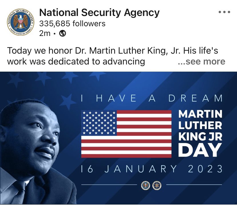 The military-industrial complex wishes you a Happy MLK day! - Thread from Jonathan Guyer ...