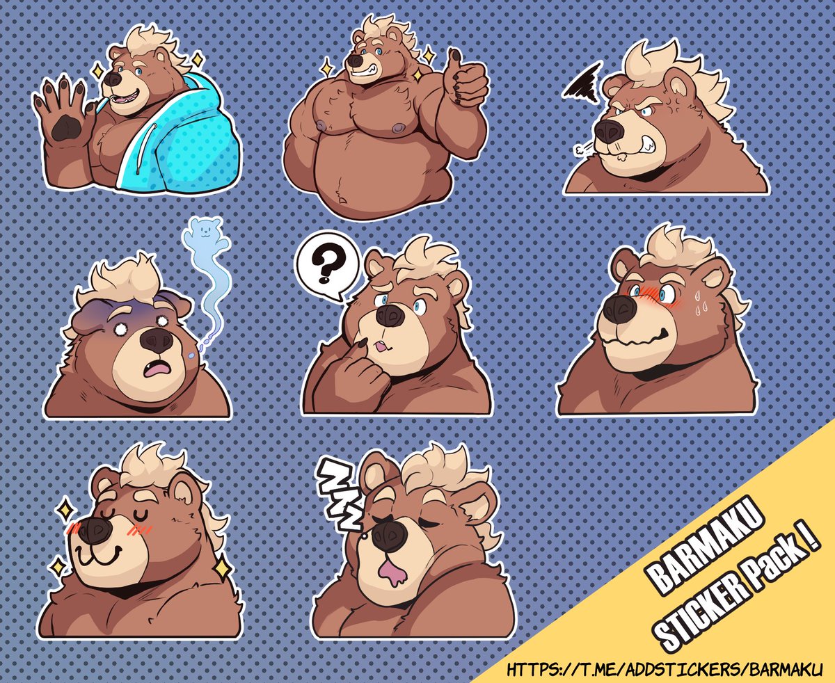 Barmaku on Twitter: "Heya! I just made my first Telegram sticker pack ever! I hope you guys like ...