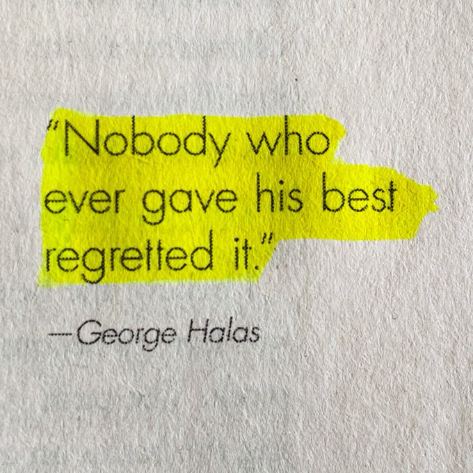 Library Mindset On Twitter 4nobody Who Ever Gave His Best Regretted It