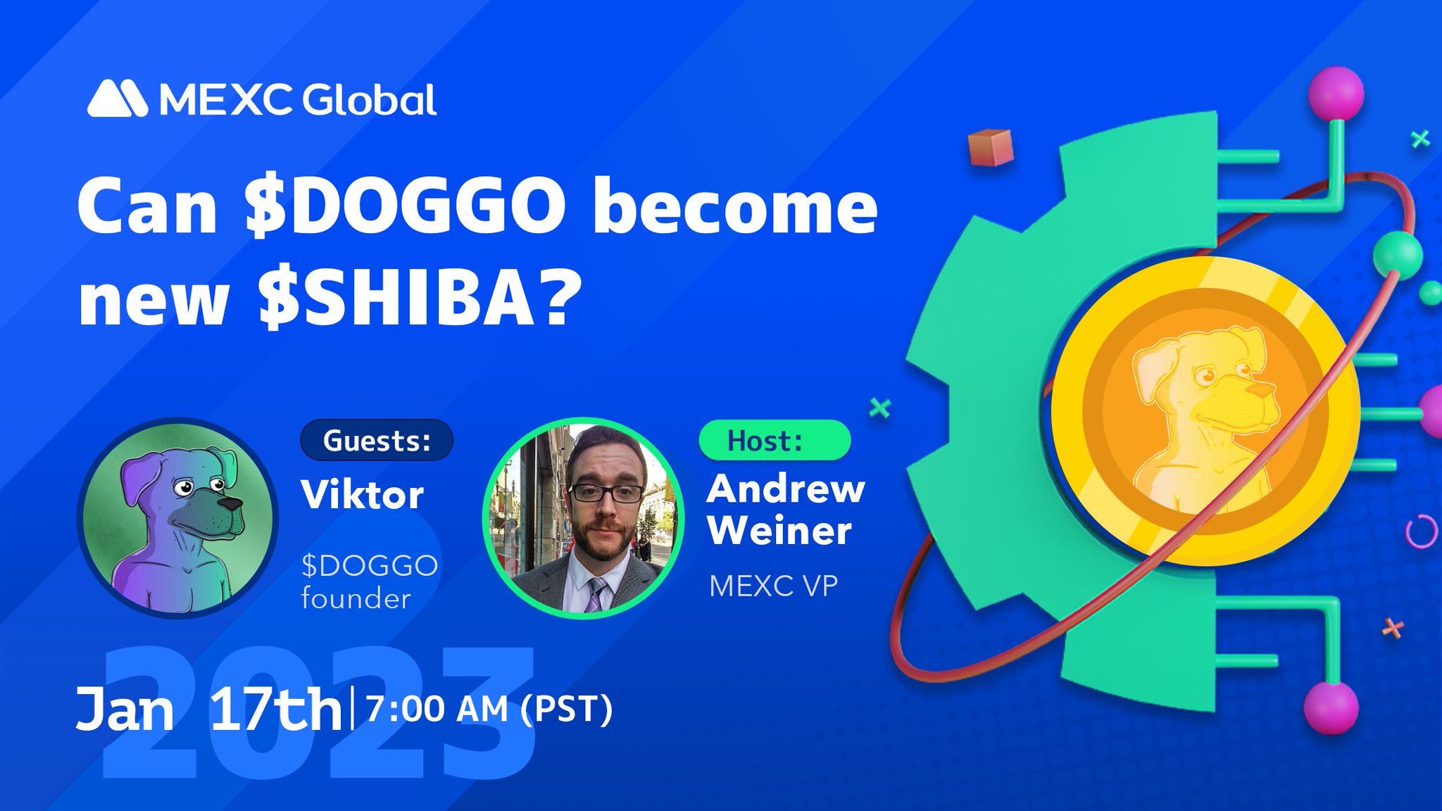 MEXC Global on Twitter: "#MEXCGlobal x #DOGGO Twitter Space AMA 📅Time: Jan 17, 7:00 AM PST 🎁 ...