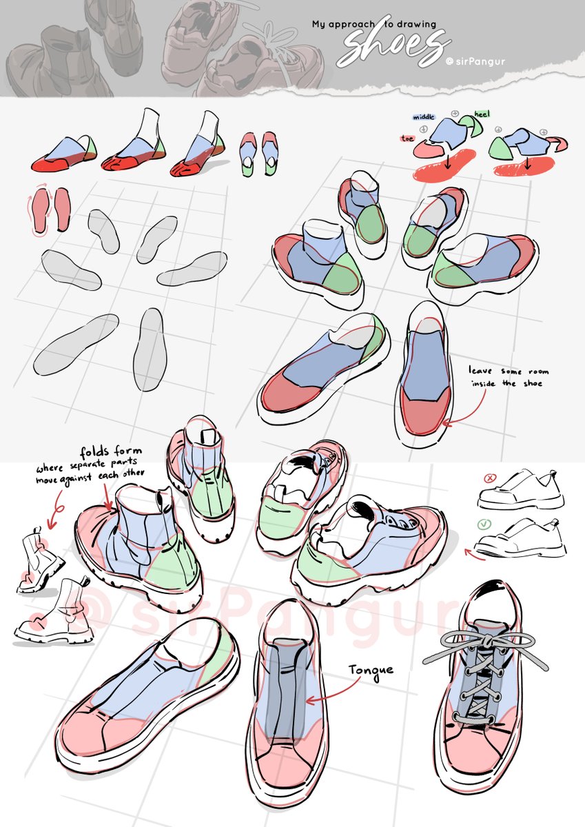 「Drawing shoes tips I made for Patreon ea」|Nina /MIA🛸の漫画