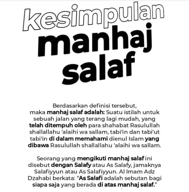 Txt dari Foto Dakwah on Twitter: "Apa sih itu manhaj salaf?"