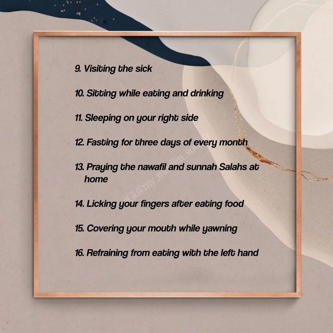 Some Easy Sunnahs We Should Revive... THREAD - Thread from Idris ...