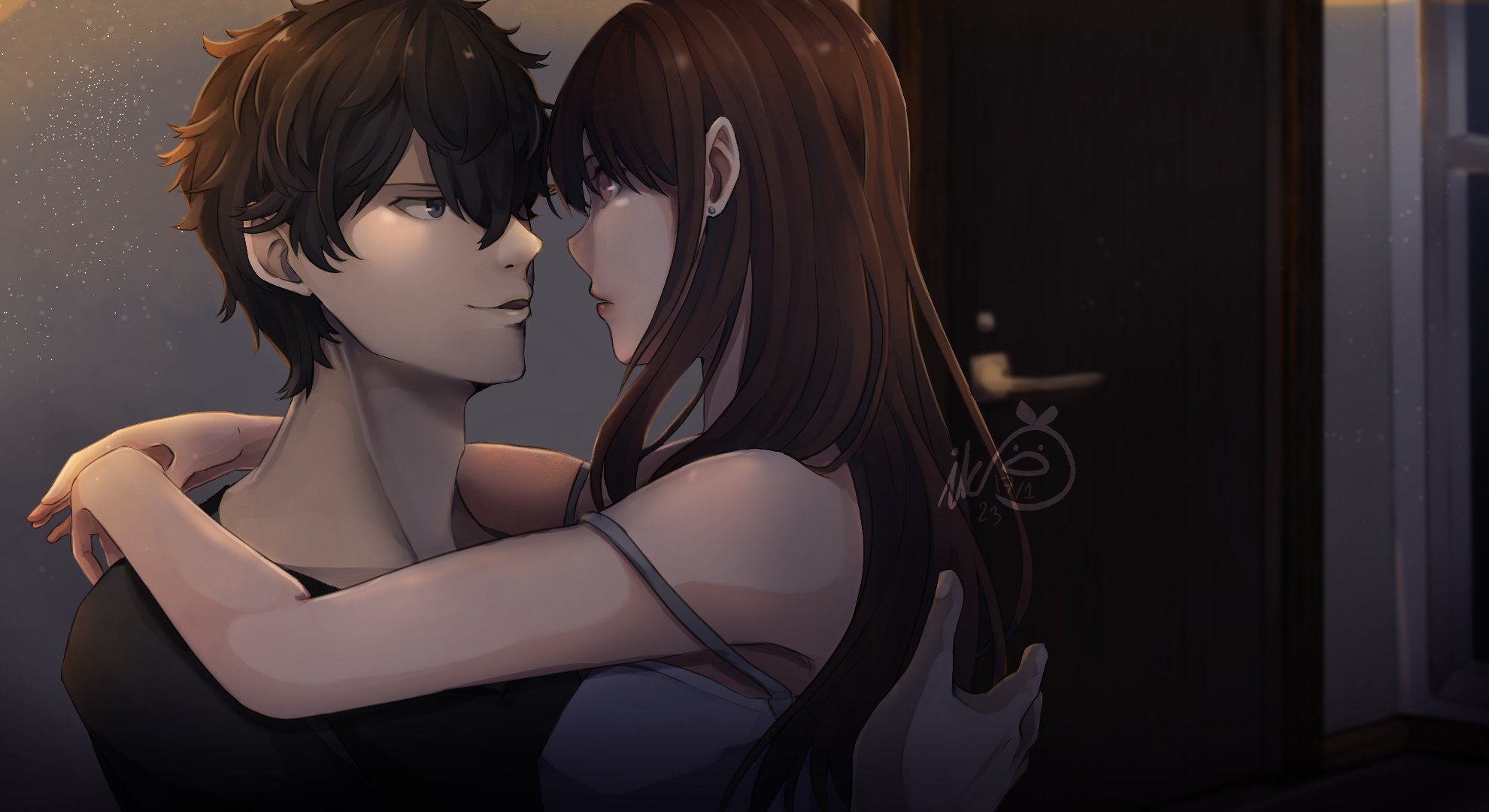 Iko on Twitter: "Make a scene but more spicier 👀. An art of my oc Fei and Protagonist from P5 # ...