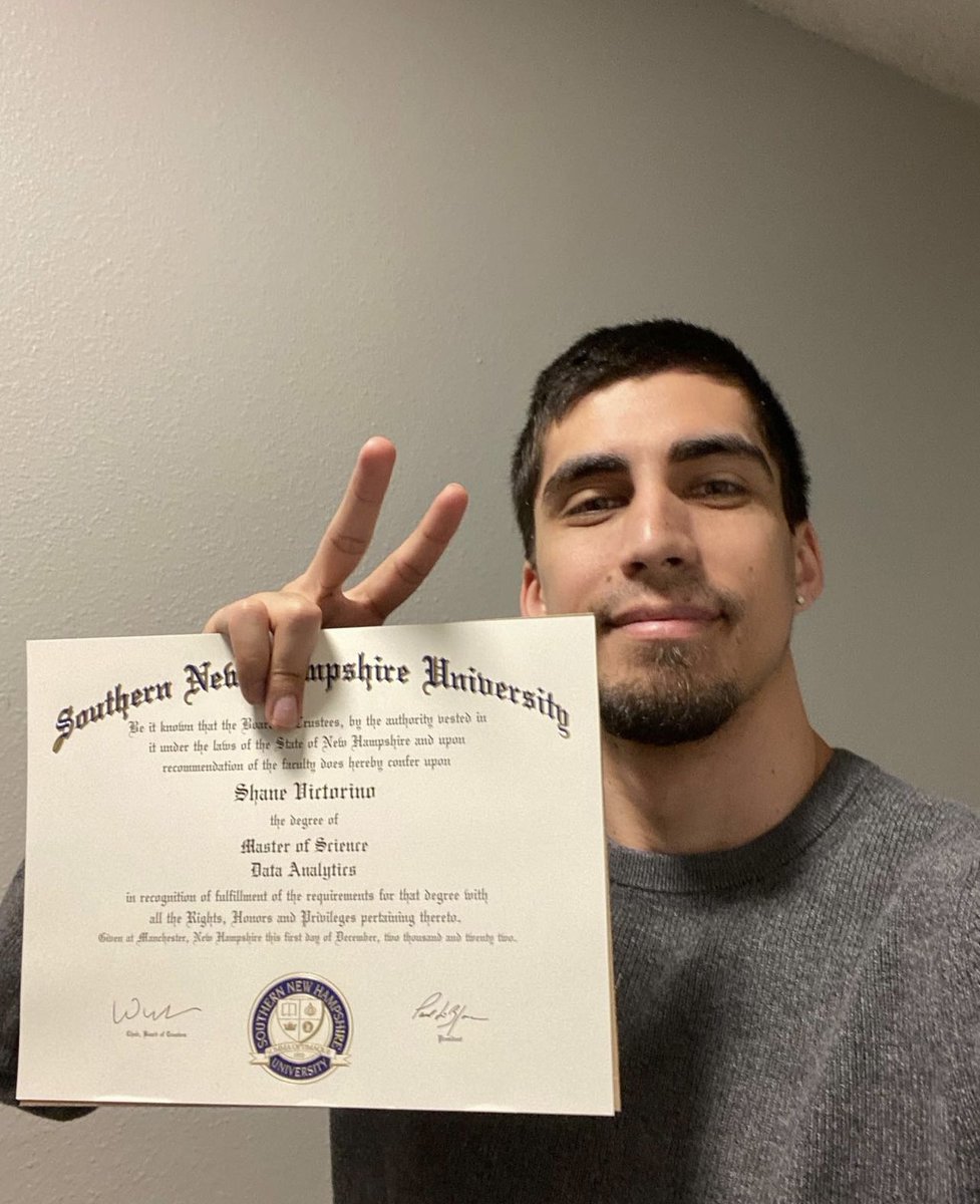 SNHU on Twitter: "One of Shane's New Year's resolutions was to complete his degree. We'd say he ...