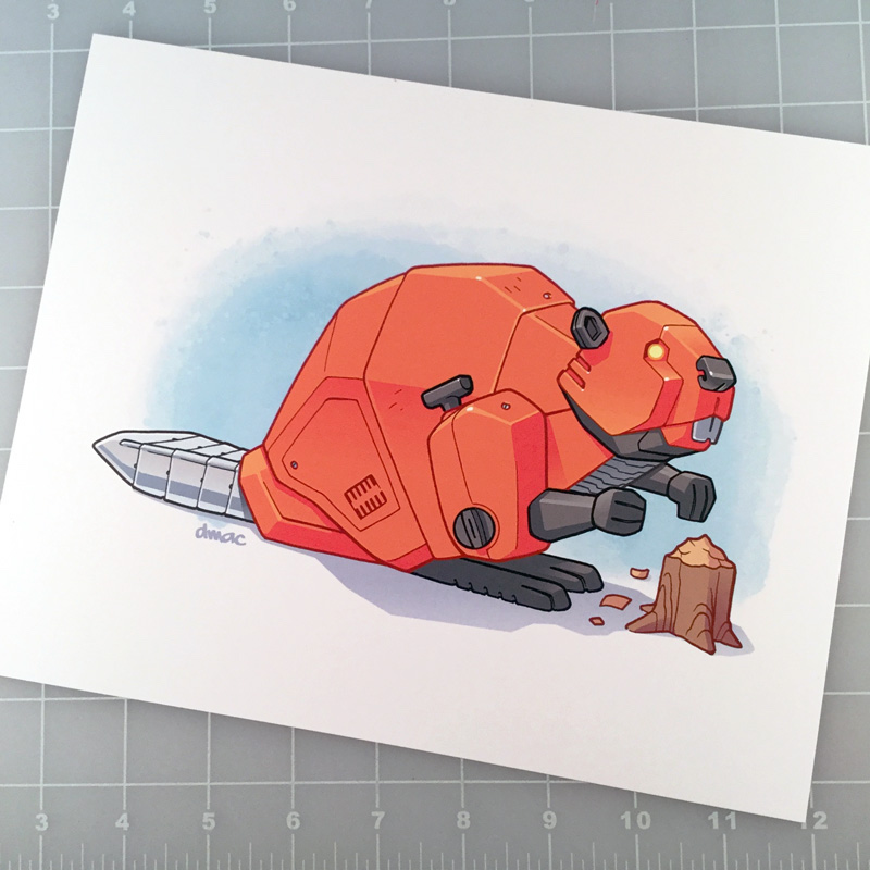Cybercat on Twitter: "RT @DMACalvert: Just packed up a beaver bot print to ship. Beaver bots and ...