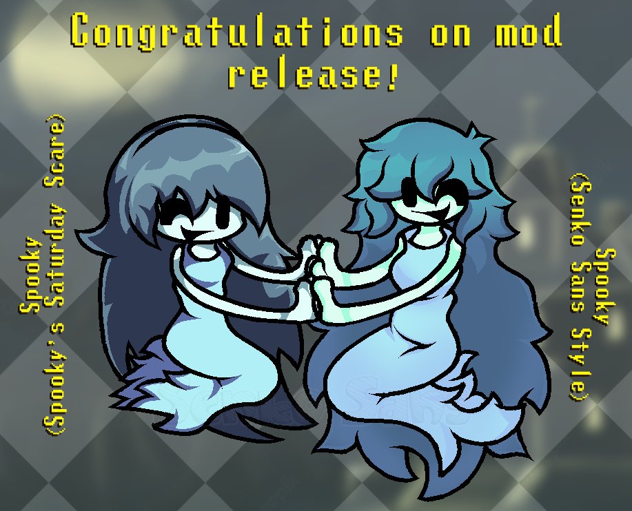 Senko Sans Daily Static Drawn Poorly Every Day On Twitter In Celebration Of The Mod Spooky