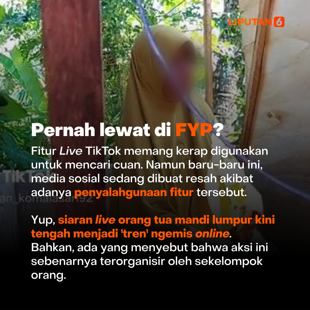 '1 Coin Guyur' '100 Coin Guyur Bak' Live TikTok orang tua mandi lumpur ini pasti pernah dong ...