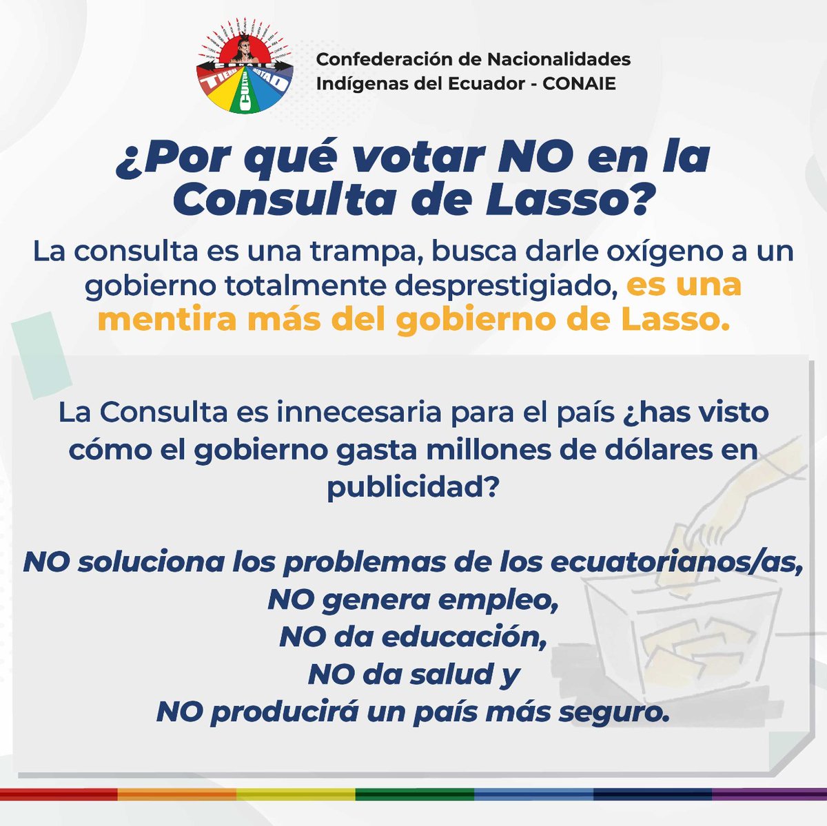 Conaie On Twitter El Gobierno Nacional Gasta Millones De Dólares 💰 En