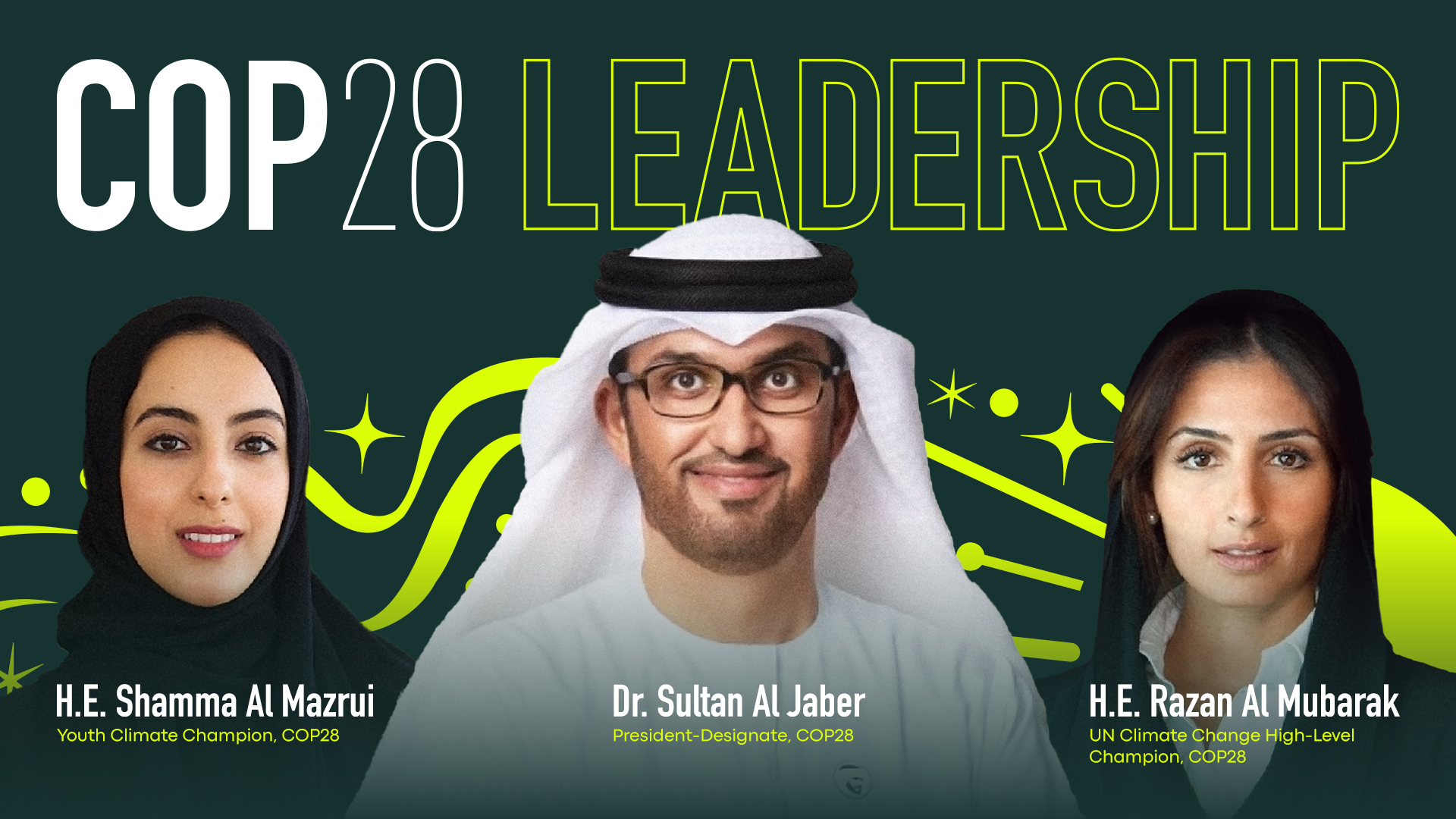 COP28 UAE on Twitter: "Dr. Sultan Al Jaber is #COP28UAE President-Designate and is joined by HE ...