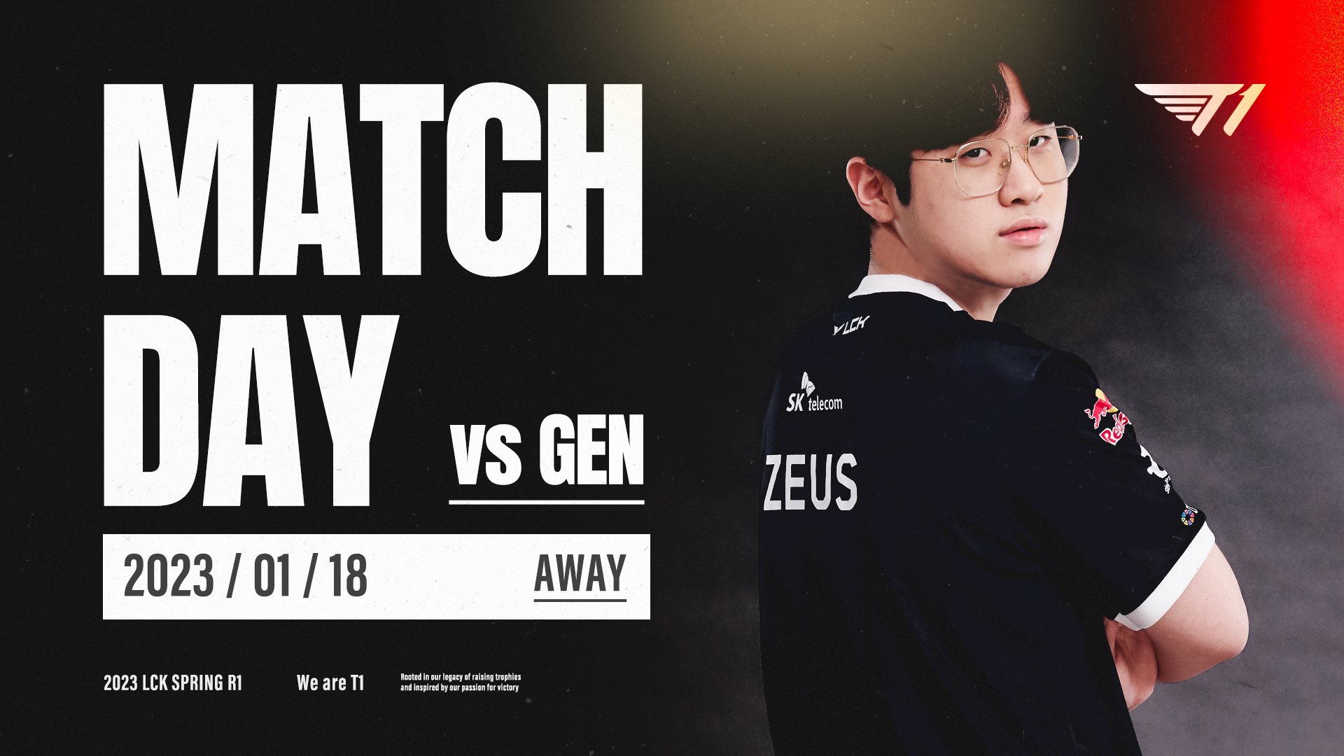 T1 LoL on Twitter: "[2023 #LCK Spring R1 M1 vs. GEN] 2023년 🐯과의 새해 첫 경기. 모든 것을 쏟아부어보겠습니다! Our ...