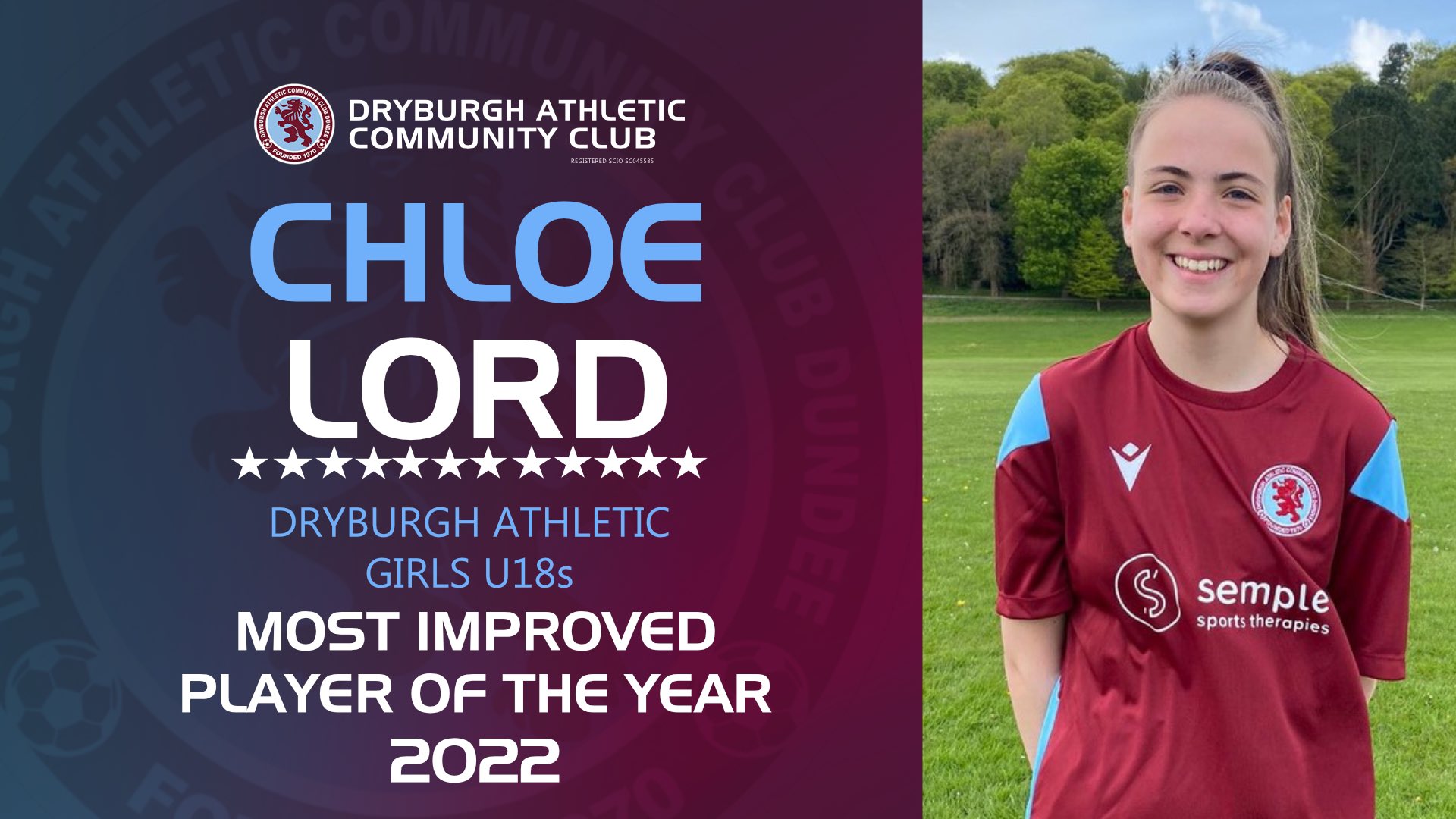 Dryburgh Athletic Girls & Women on Twitter: "🏆 Our 2022 Dryburgh Athletic U18s Most Improved ...