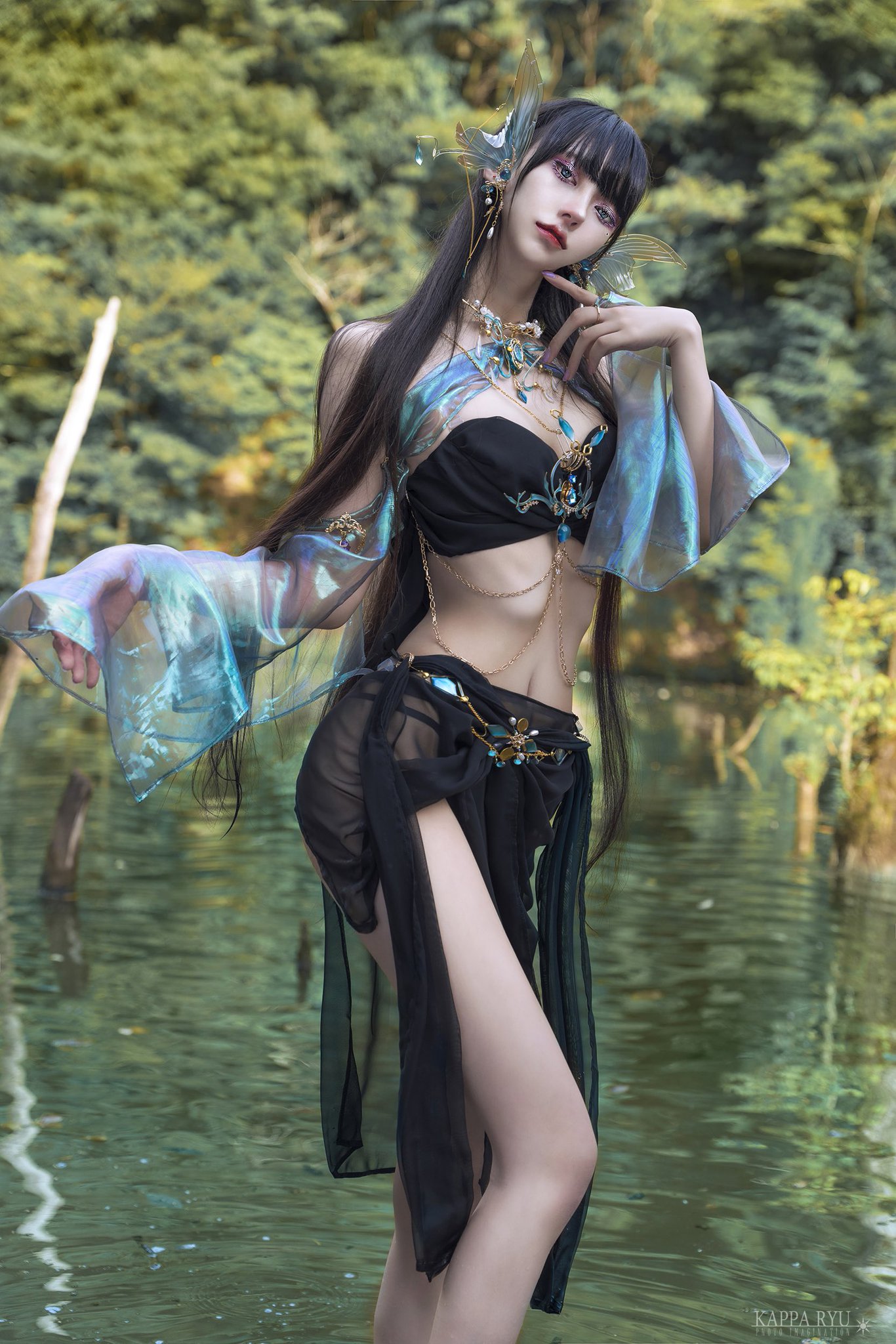 KAPPA_RYU on Twitter: "【創作／水の精】 - 蠱惑的なウンディーネ - model：@tknhn1234_tknhn costume：@_but_beautiful ...