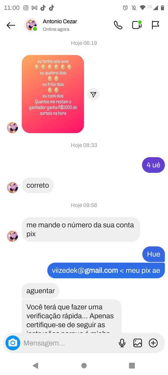 Vii Zedek on Twitter: "Saca só a tentativa do hackerman com foto de Naruto agora há pouco no meu ...