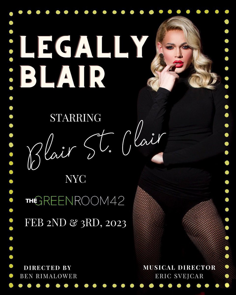 Blair St. Clair on Twitter: "Few tickets remain! https://thegreenroom42.venuetix.com/show ...
