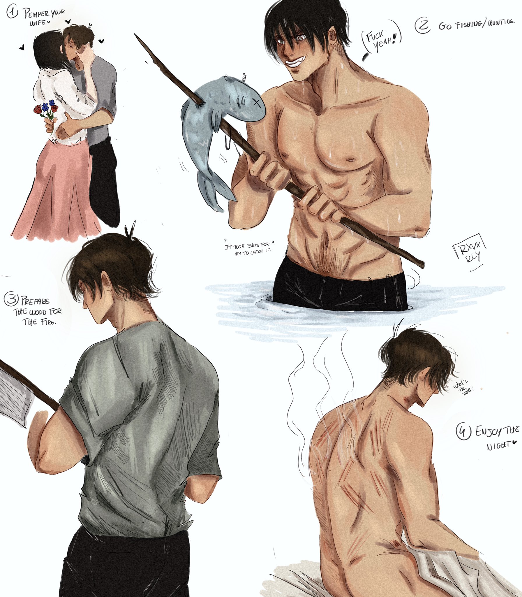 giuli/ in sessione :( on Twitter: "typical hubby day routine #eremika #エレミカ #aot https://t.co ...