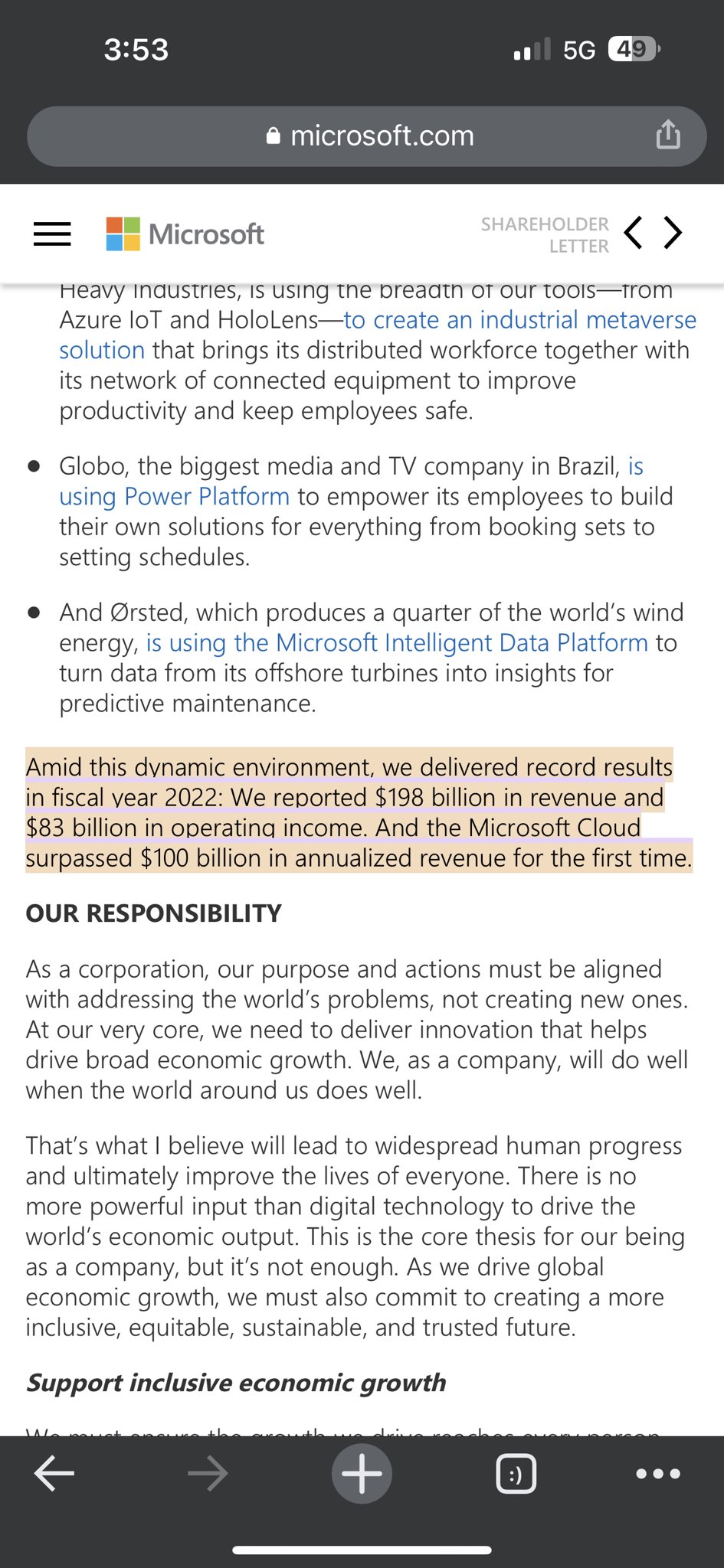 Kyle Stearnes on Twitter: "@Microsoft judging by your OWN data on revenue and operating income ...