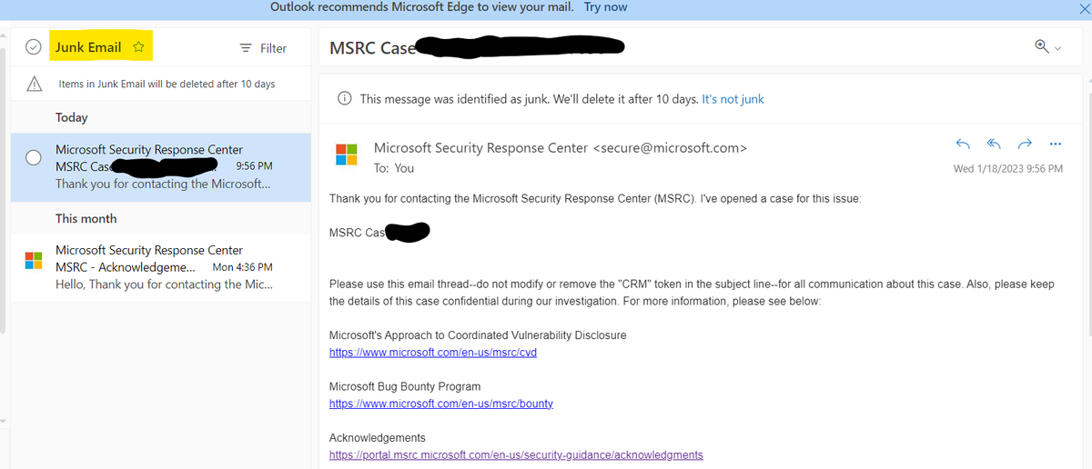 Ap On Twitter Outlook That Puts MSRC Emails In Junk Folder Has No ap-on-twitter-outlook-that-puts-msrc-emails-in-junk-folder-has-no
