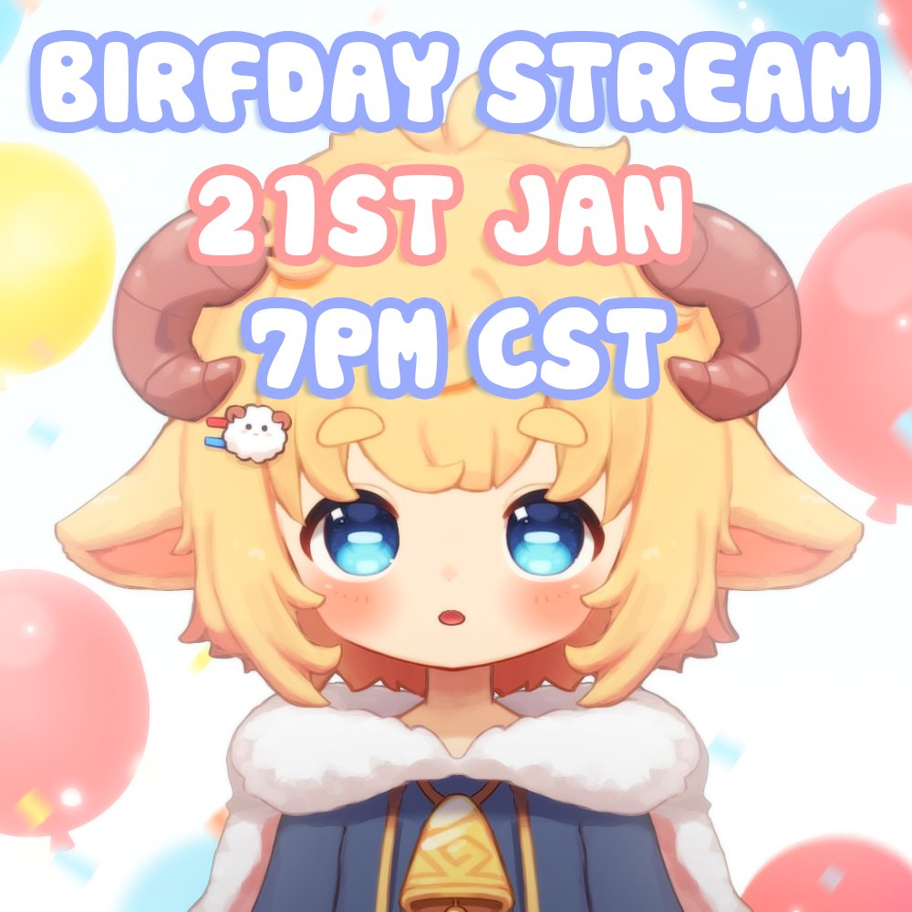 smead🍼🐏 VTuber on Twitter: "Birfday stream!! nothing crazy planned just wanna catch up and ...
