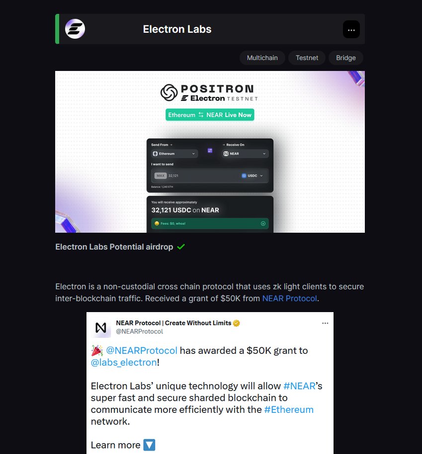 Electron Lab's Positron testnet is live ⚡ Officially launched for ...
