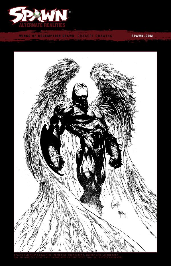 Daily Spawn Archive on Twitter: "Wings of Redemption Spawn action figure concept drawing (2002 ...