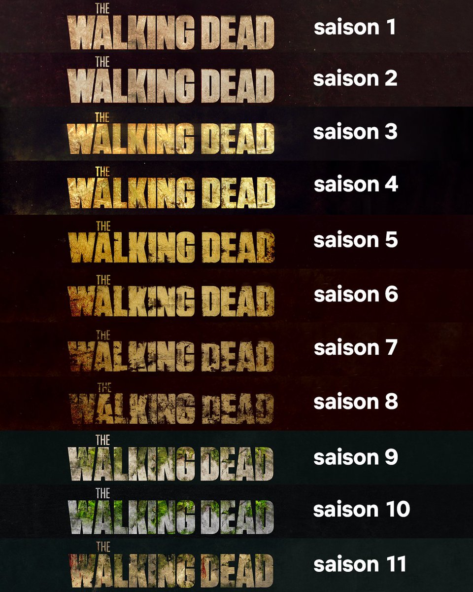 L’évolution du logo de TWD au fil des saisons. Netflix France @netflixfr