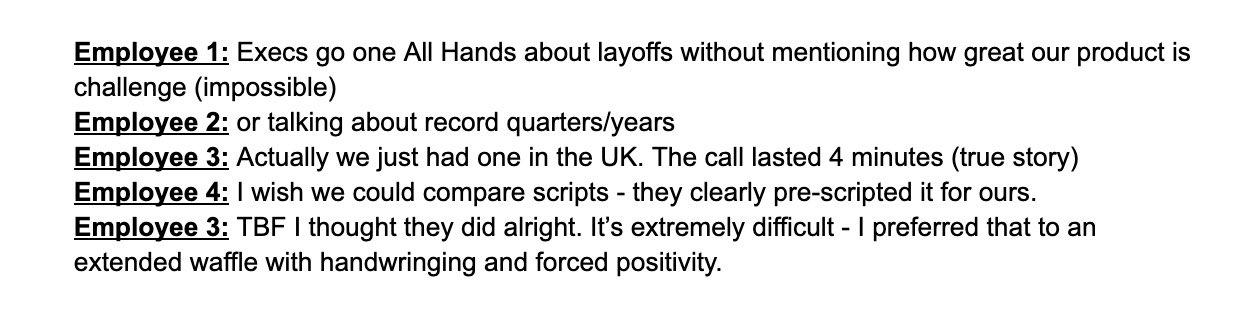 Kylie Robison on Twitter: "Salesforce continued its layoffs this morning. They’re also having ...