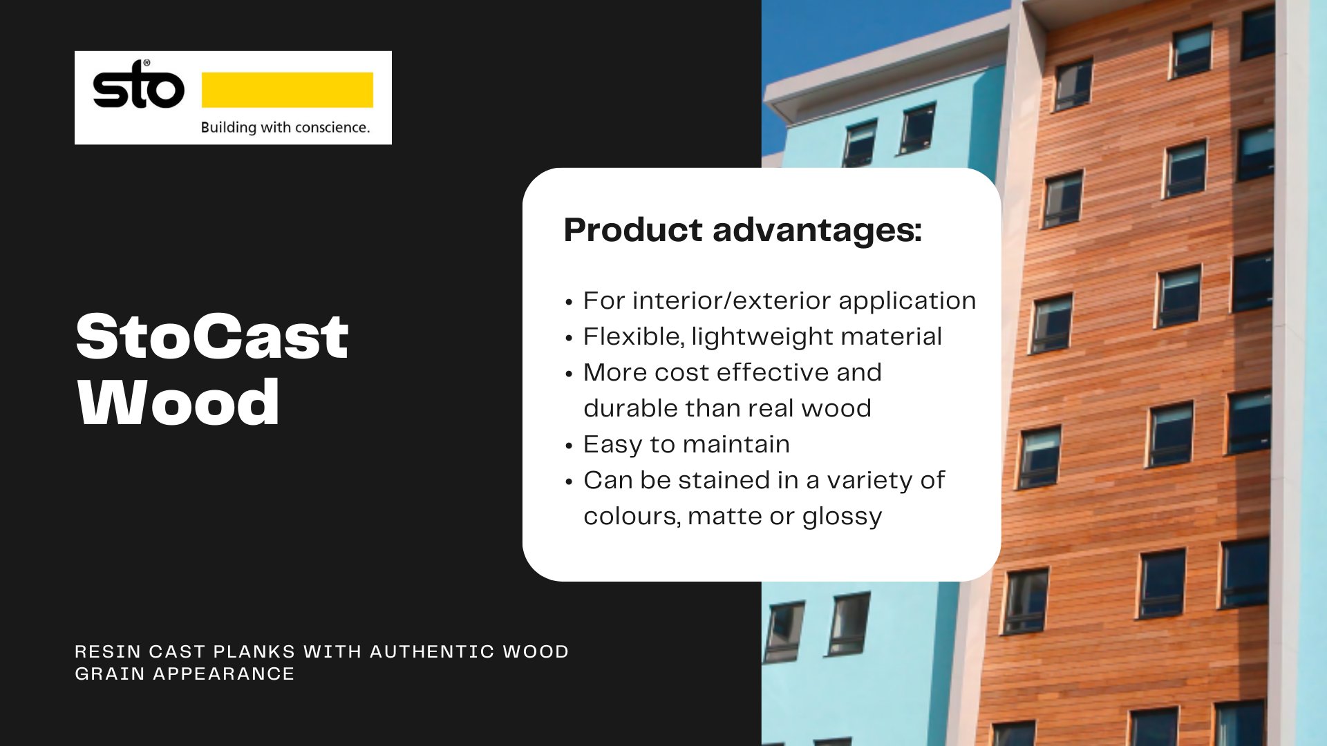 Sto Canada Ltd. on Twitter: "Go with the (wood) grain. StoCast Wood is a durable and cost ...