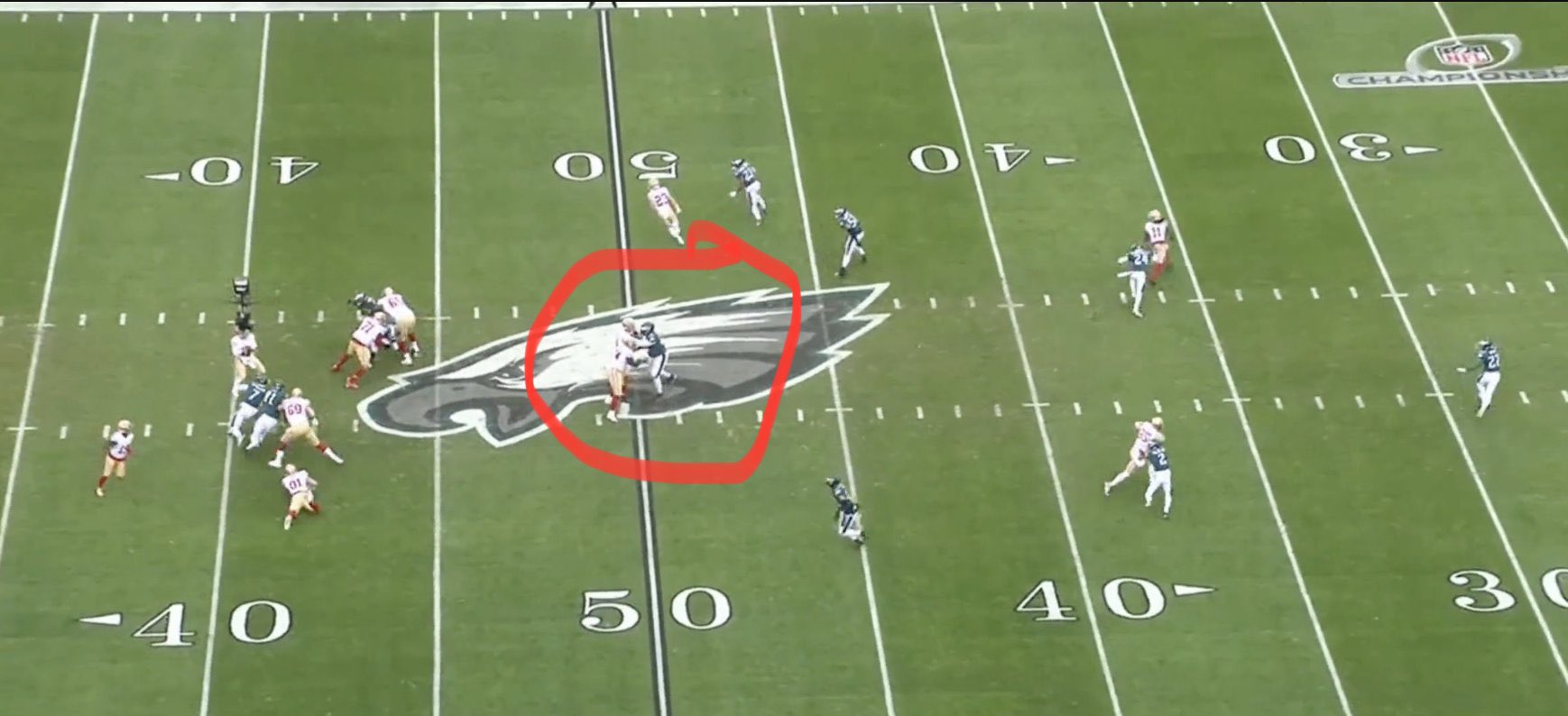 Grant Cohn on Twitter: "Good thing the 49ers double teamed Linval Joseph on this play. https://t ...