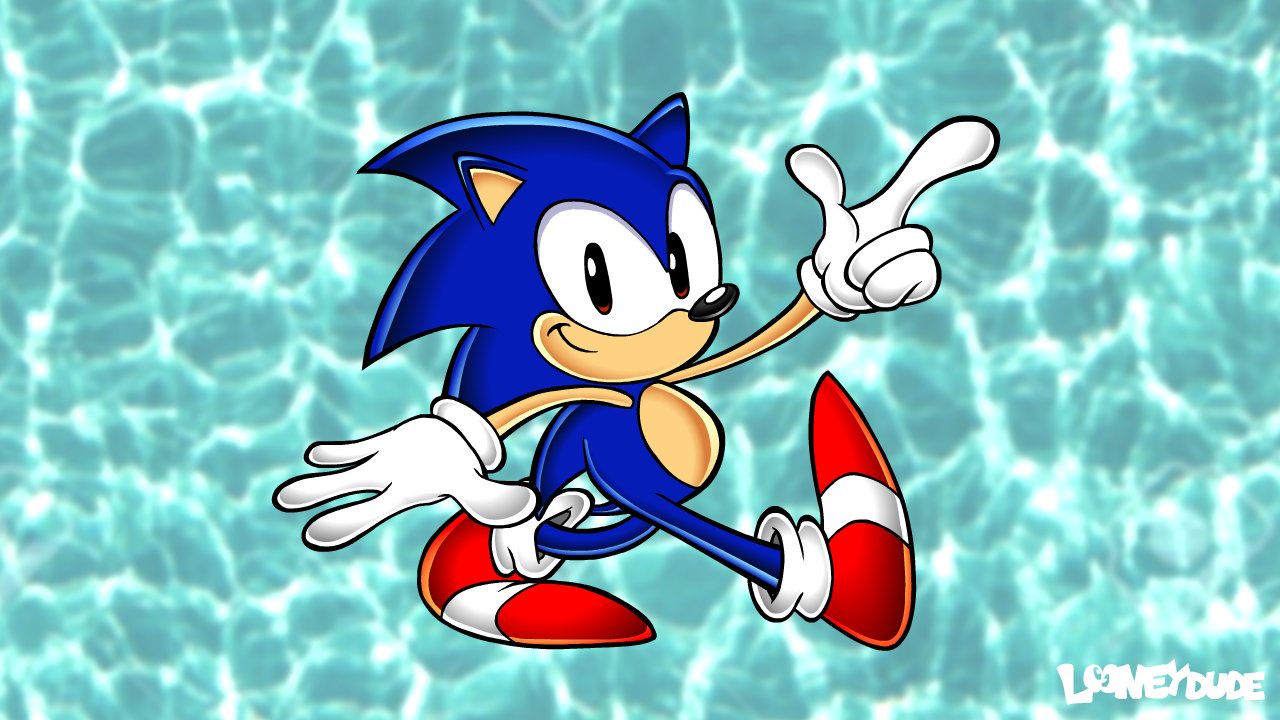 Classic Sonic The Hedgehog Running