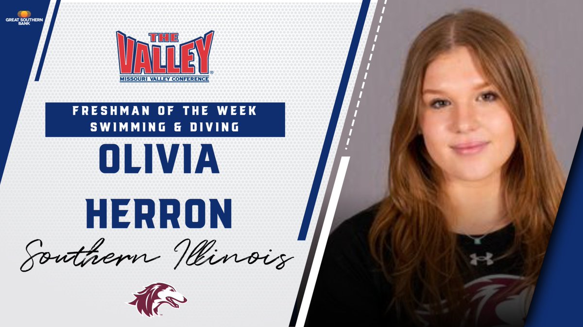 Saluki Swim and Dive on Twitter: "RT @MVCsports: Freshman of the Week ⫸Olivia Herron, @SIU ...