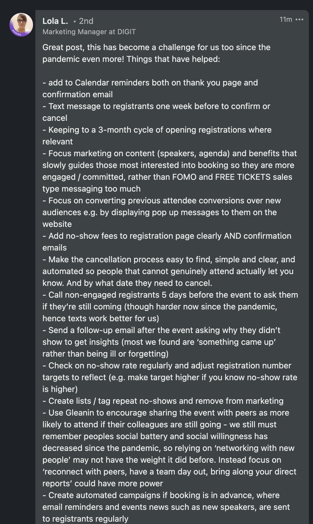 Julius Solaris on Twitter: "Just received the GOAT Linkedin Comment - can't even screenshot the ...