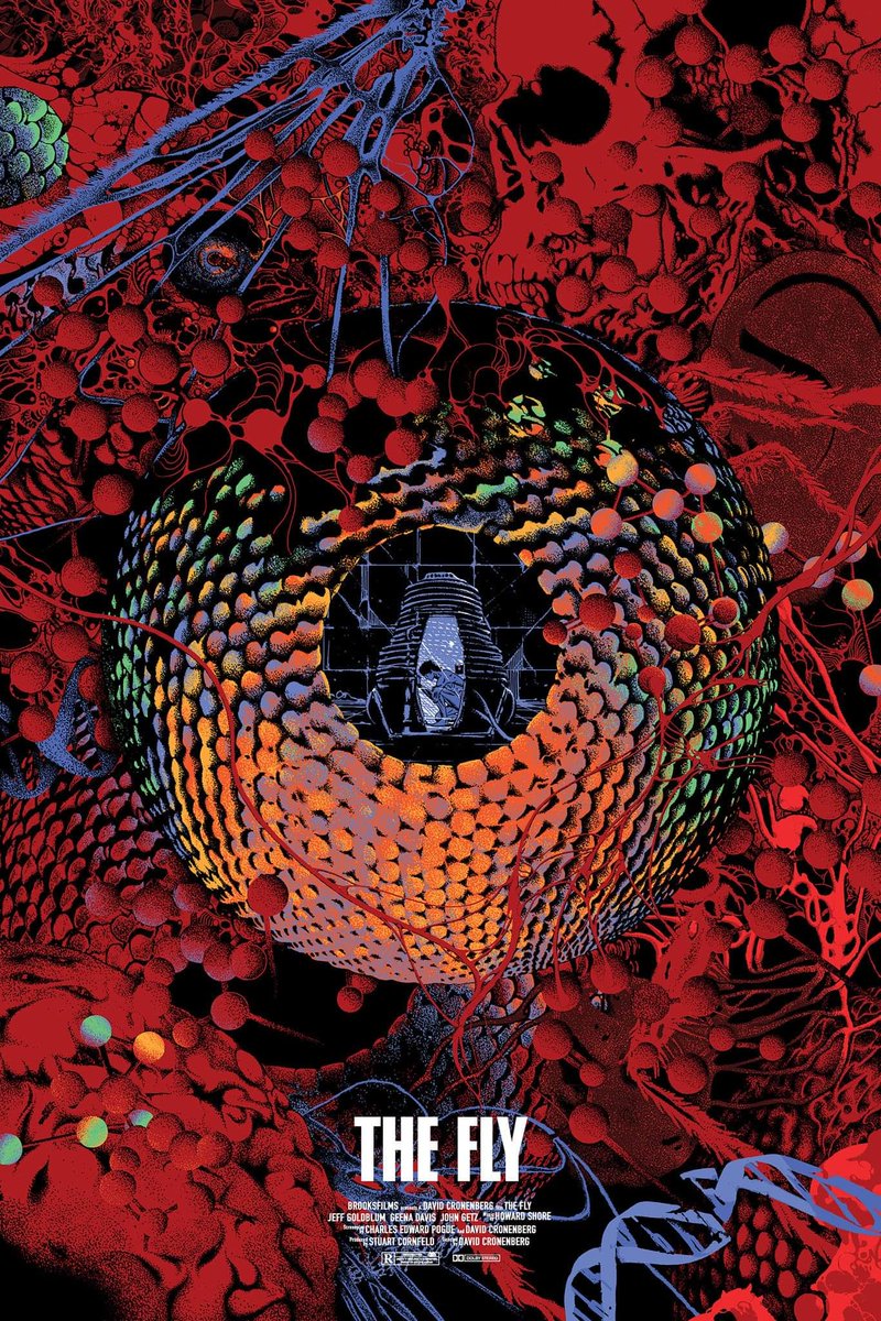 Sluts and Guts on Twitter: "The Fly (1986) by Kilian Eng #MoviePoster"