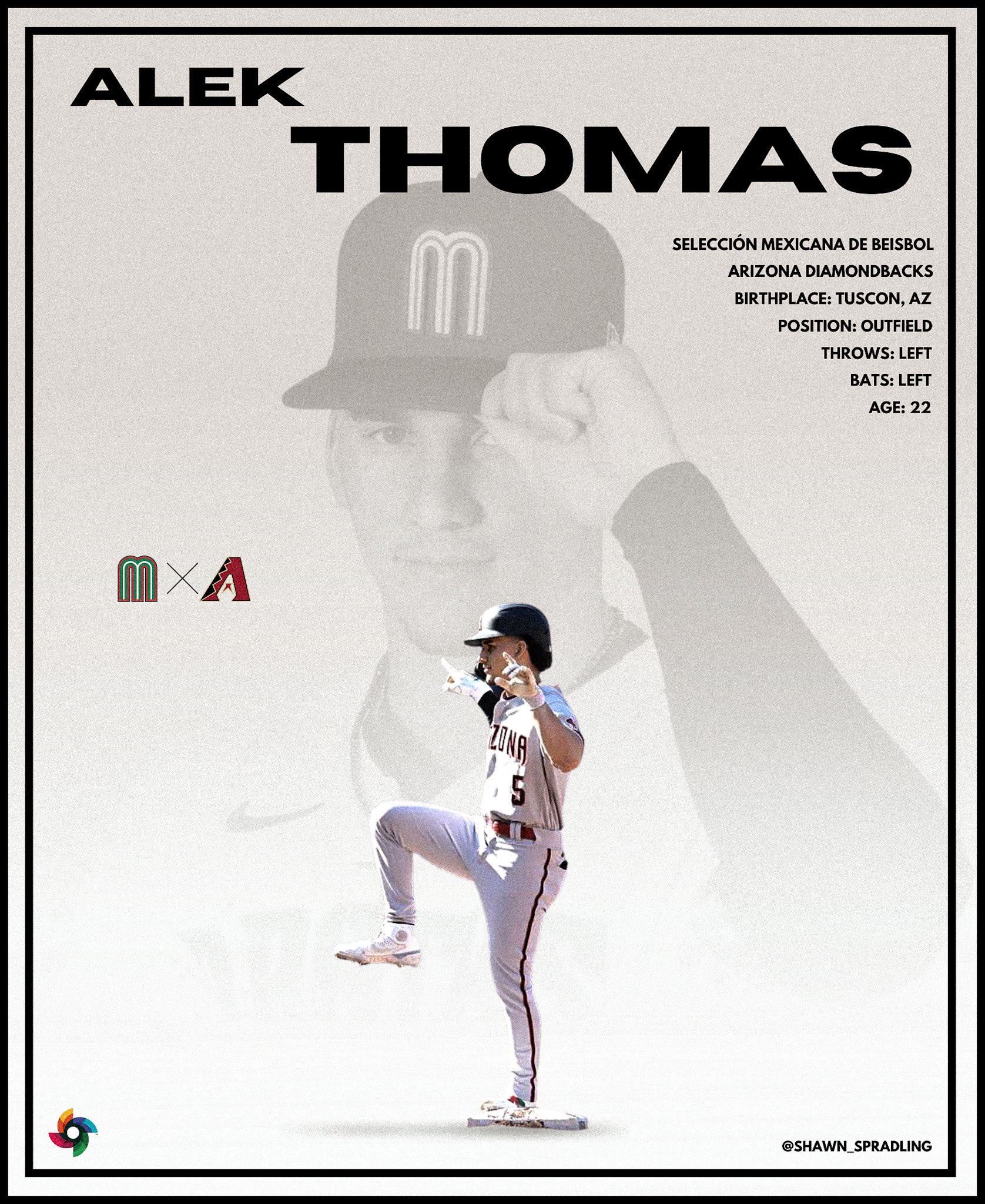 Shawn Spradling on Twitter: "🇲🇽WBC NEWS - MEXICO🇲🇽 Dbacks OF Alek Thomas is on Mexico’s ...