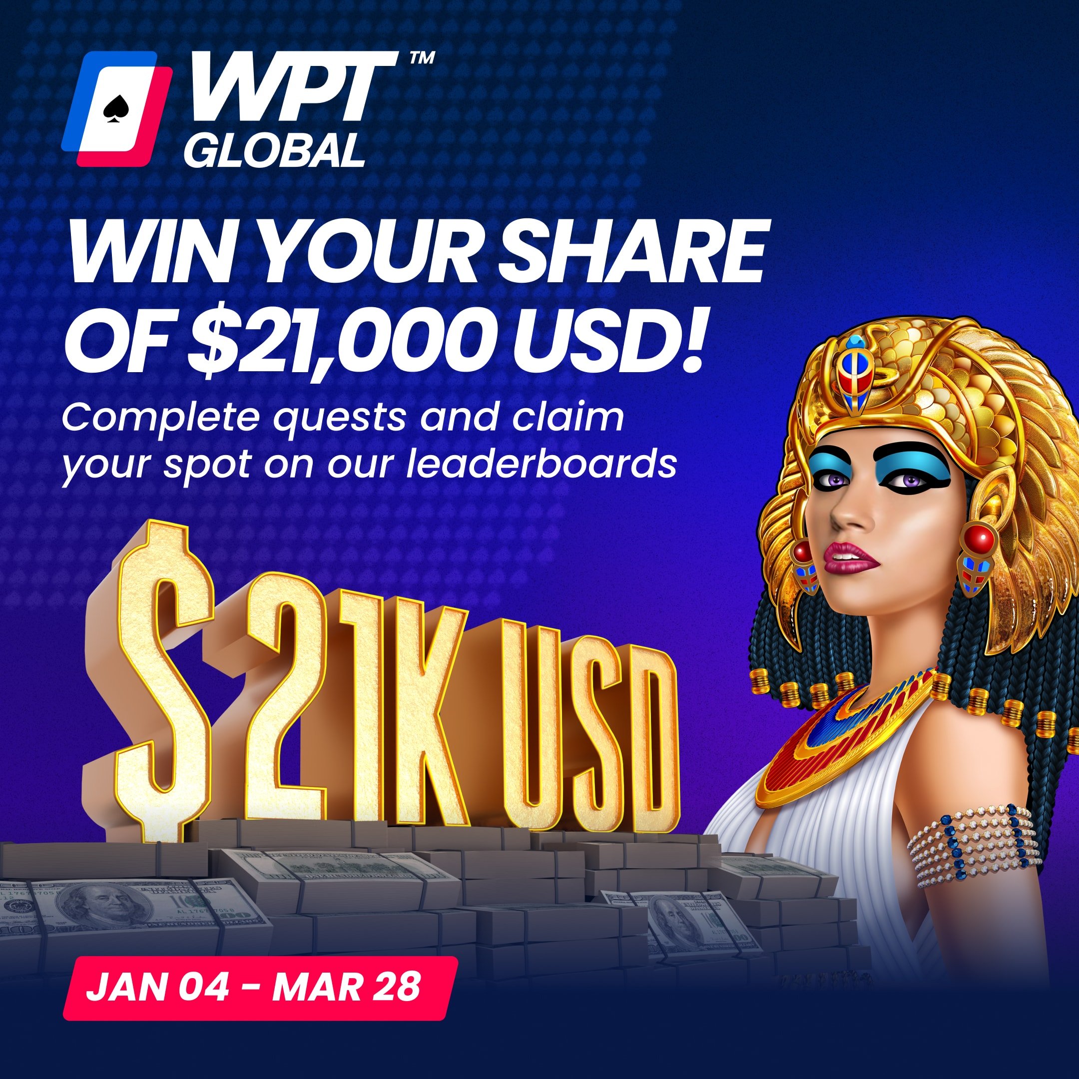 WPT Global Poker on Twitter: "Here's your chance to play for your share of $21,000 🤑 Complete ...