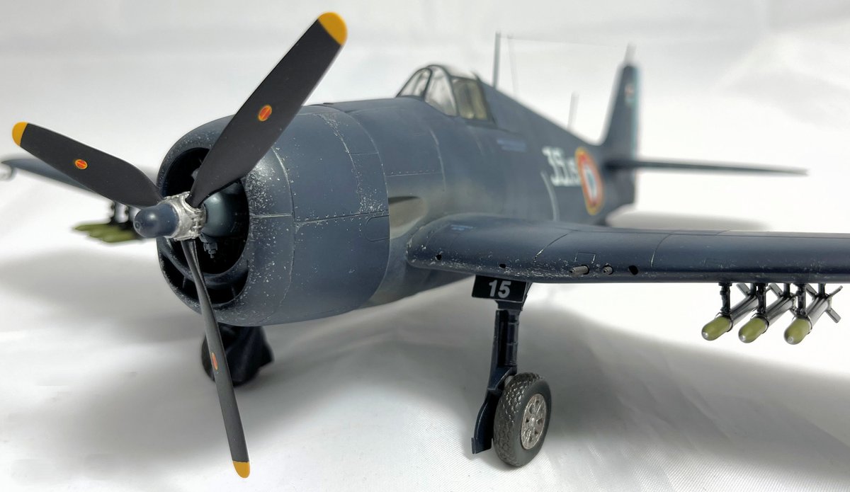 BoweModels on Twitter: "All done! Hasegawa 1/48 Grumman F6F-5 Hellcat, "15", Escadrille 3S ...
