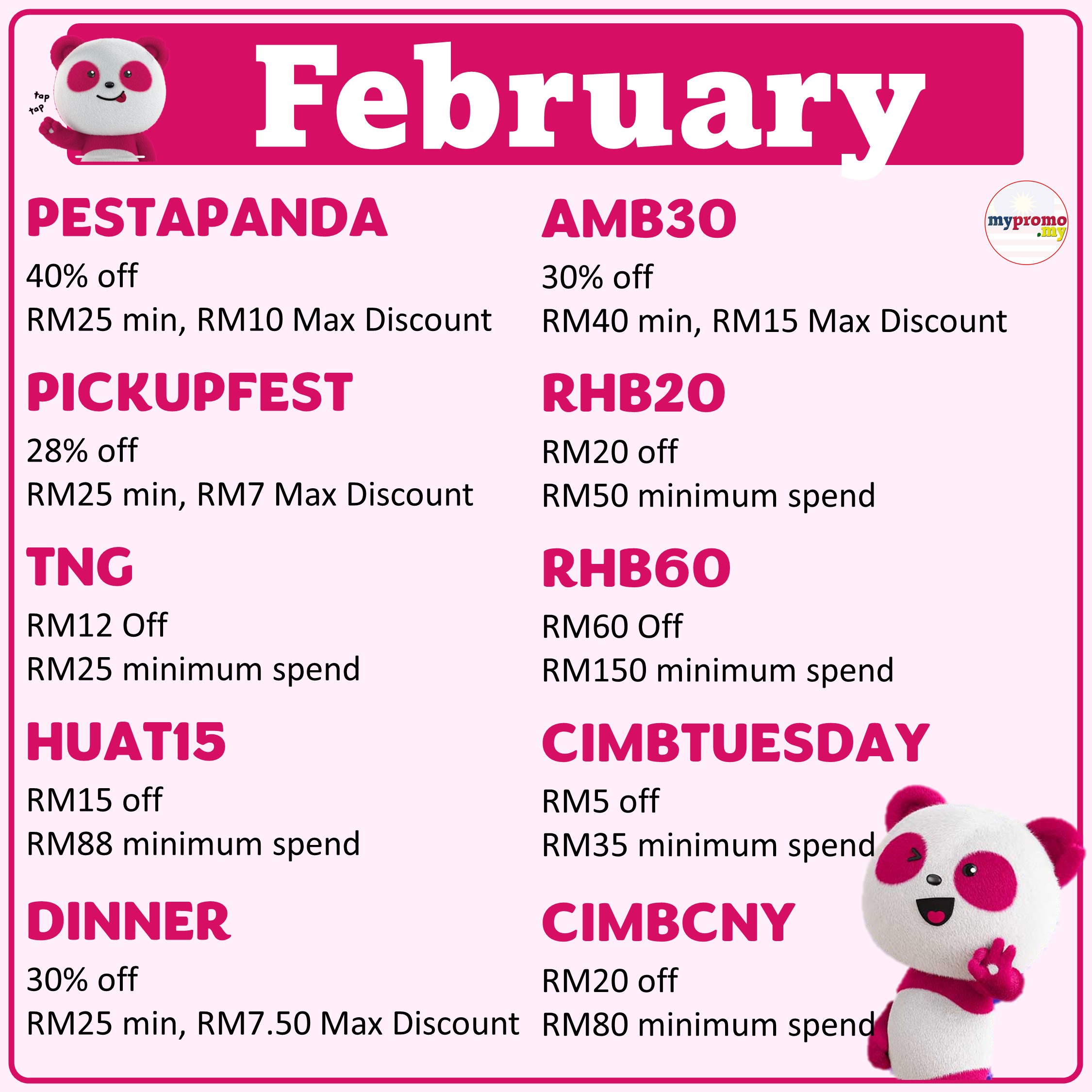 foodpanda: List of Promo/Voucher Codes for February 2023 - mypromo.my foodpanda: List of Promo/Voucher Codes for February 2023 - mypromo.my