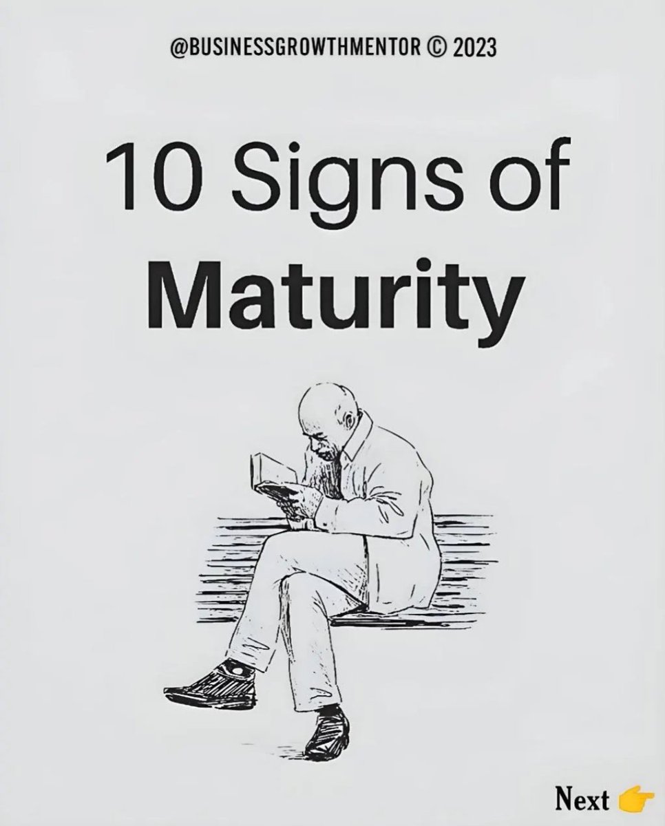 10 Signs of Maturity: - Thread from Succeeded Mind @SucceededMind ...