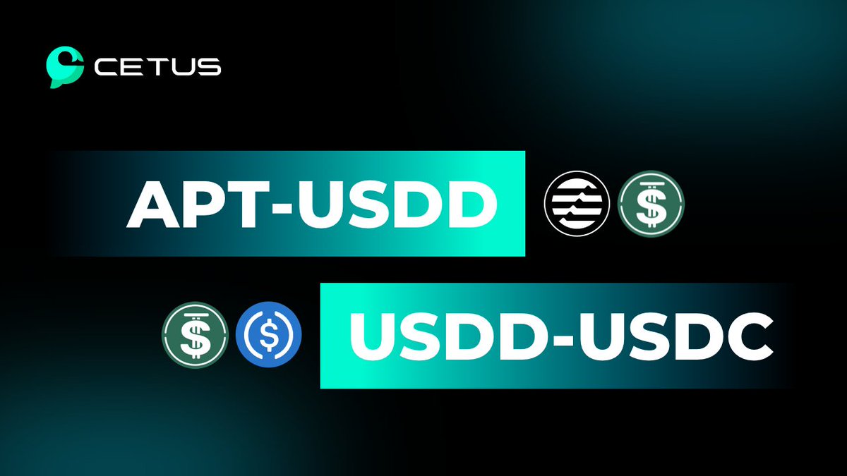 Cetus - 1st CLMM DEX on Aptos & Sui on Twitter: "Welcome @usddio to be live on Aptos🔥 The first ...