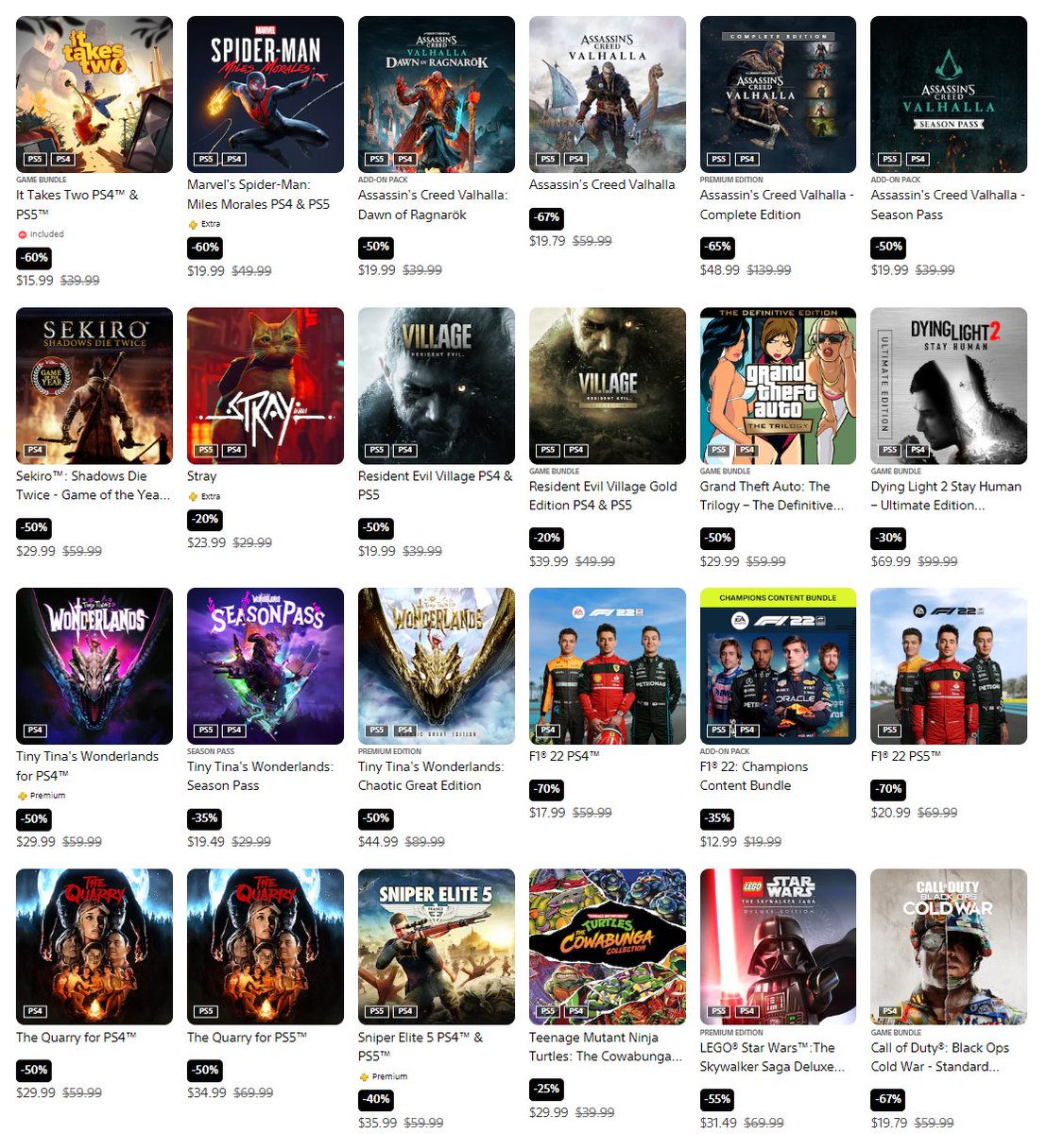 Wario64 on Twitter: "Critics' Choice sale on US PSN https://bit.ly/3tpAxmo Games under $15 sale ...