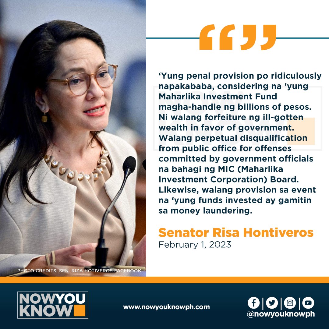 Now You Know on Twitter: "Senator Risa Hontiveros lamented on Wednesday the “ridiculously” low ...