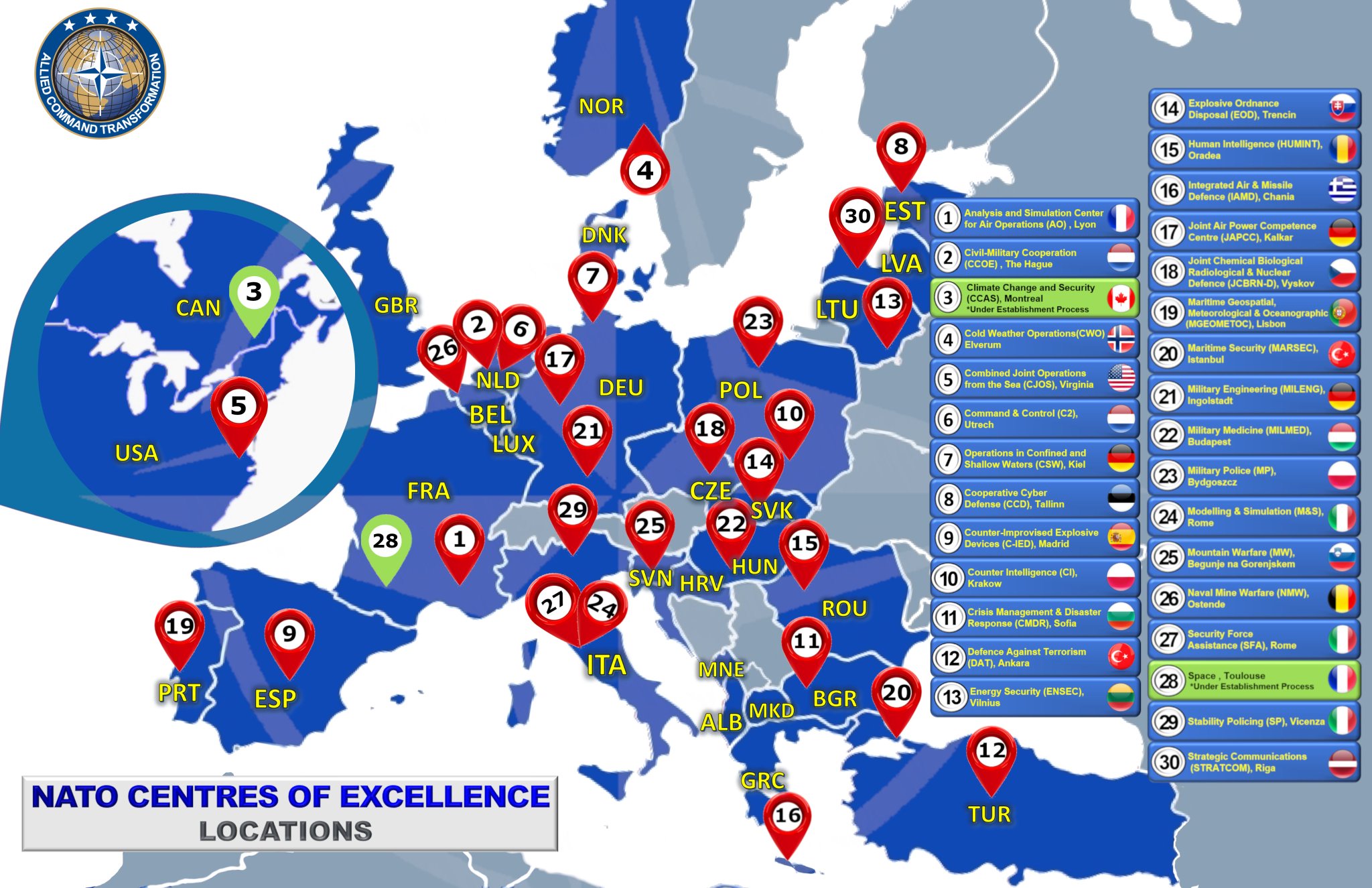 NATO M&S CoE 🇮🇹🇨🇿🇩🇪🇺🇸 on Twitter: "The number of #NATO COEs is growing. Here is an overview of ...